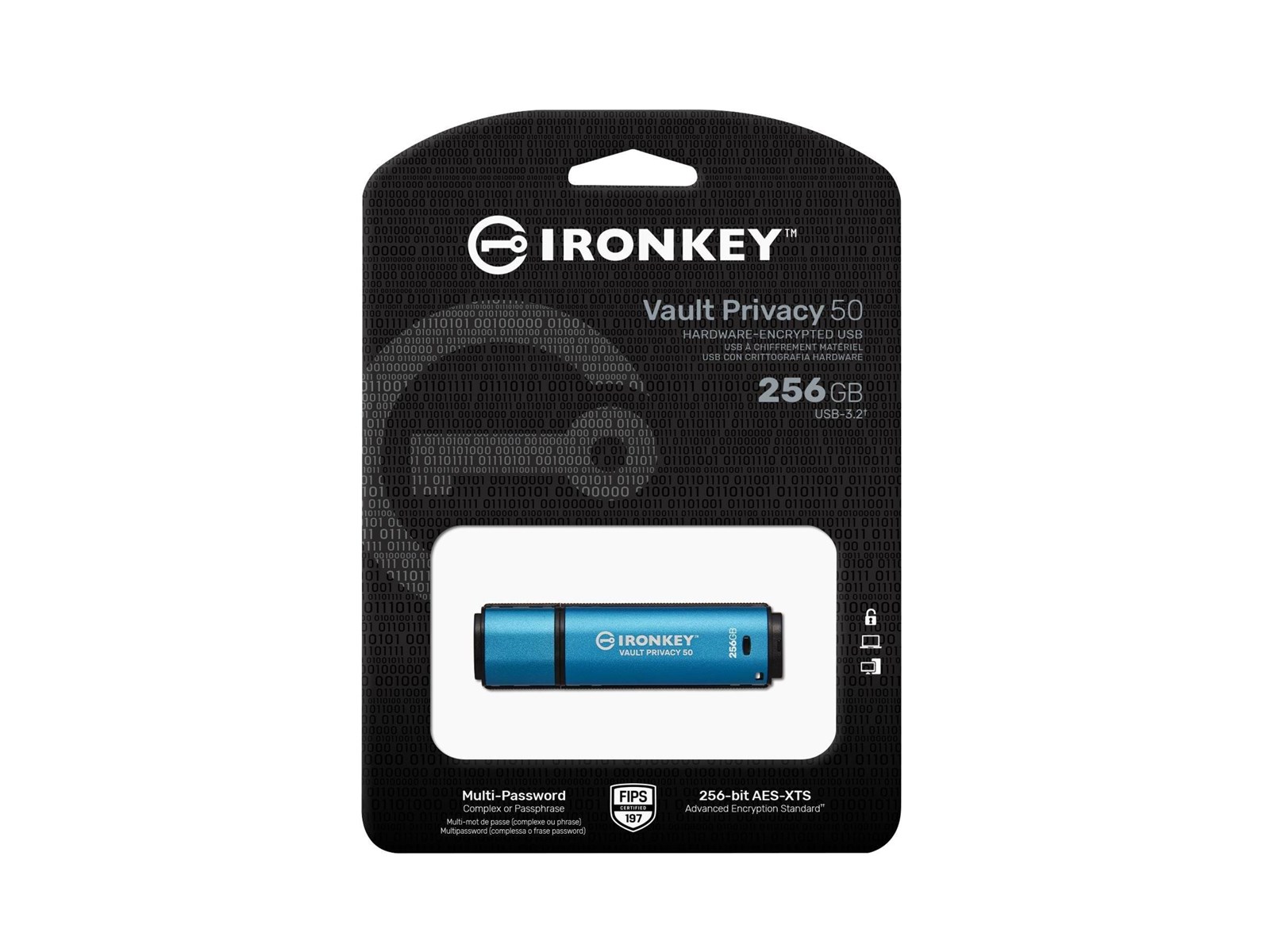 Kingston IronKey Vault Privacy 50 (USB-A 3.2) - 512GB - USB Stick