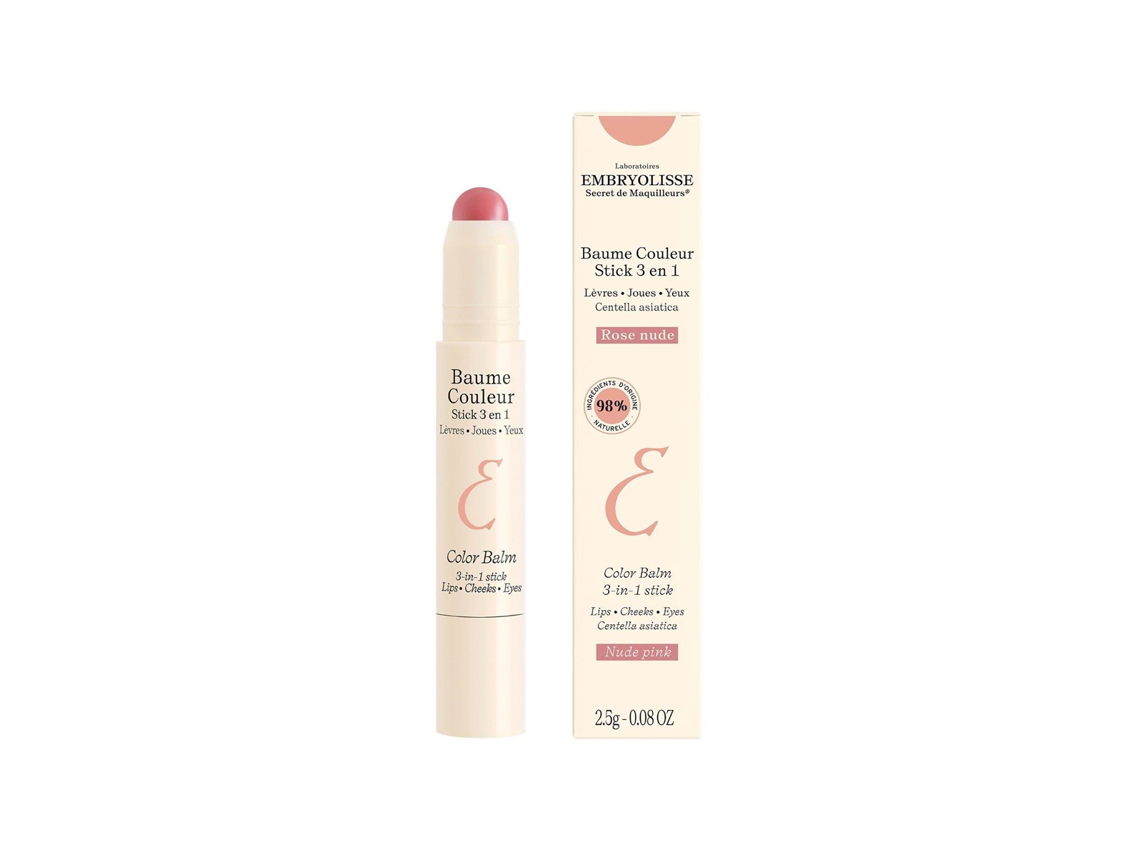 Embryolisse - Color Balm 3-In-1 Stick Nude Pink 2.5G | Tani