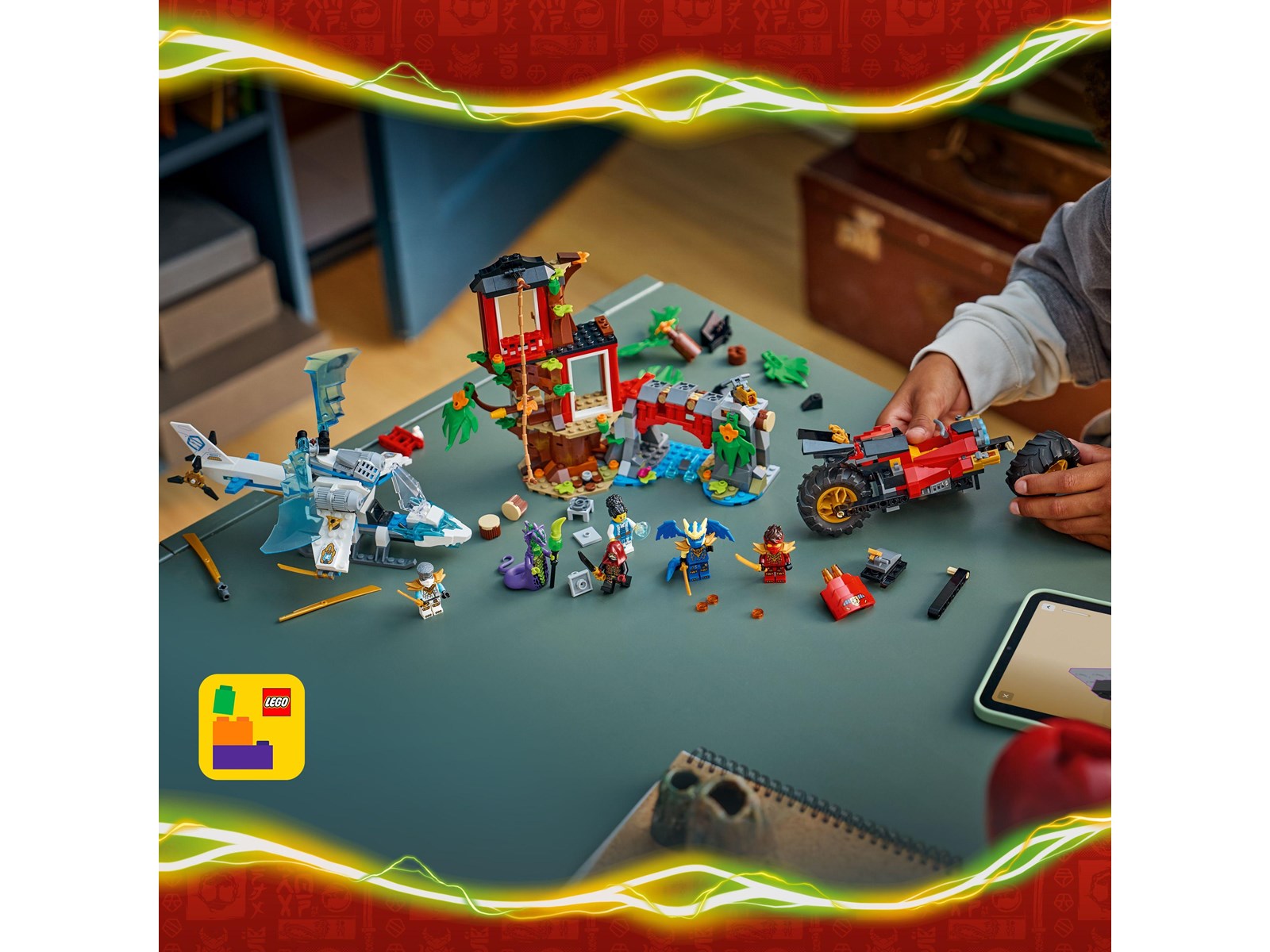 LEGO Ninjago 71857 Bitwa ninja: domek na drzewie z pojazdami | Tani