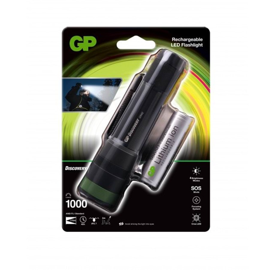 GP Discovery flashlight CR42 1000 lumen sort | Na stanie | Tani