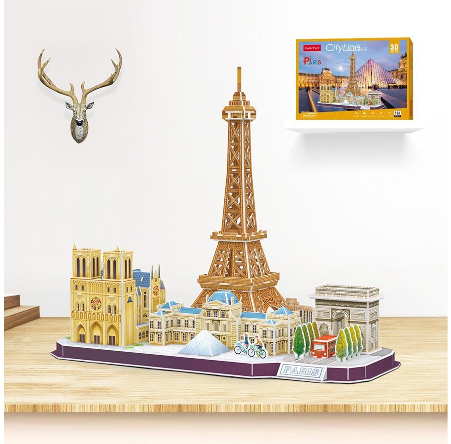 Cubic Fun City Line Paris 3D 114 pcs Puzzle 3D | Tani
