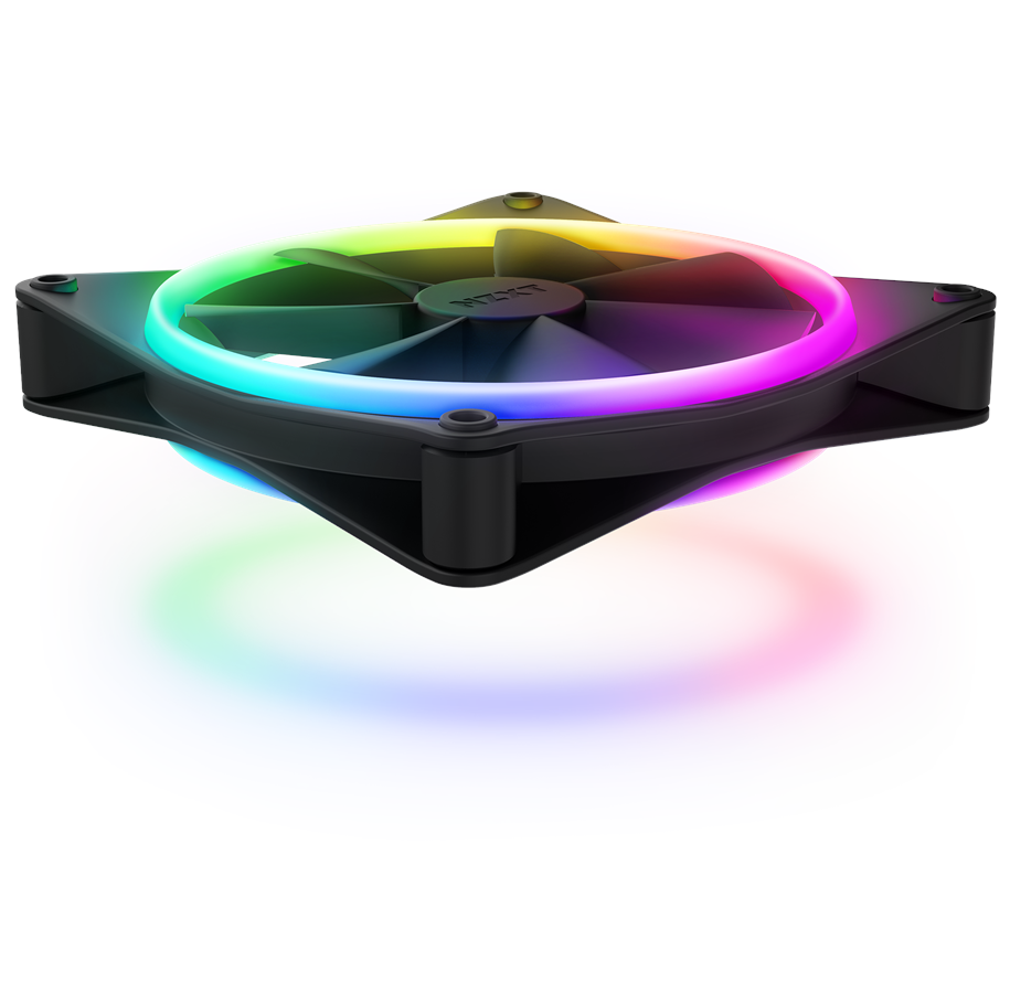 NZXT F140 RGB DUO - Black - Wentylator obudowy - 140mm - Czarny ze ...