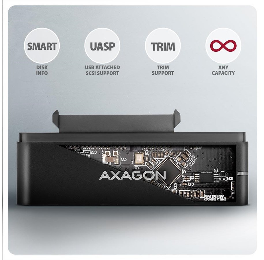 AXAGON Fast Port X USB-C 10 Gbps Adapter for 2.5" / 3.5" SATA HDD/SSD