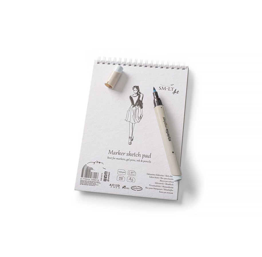SMLT Drawing pad MARKER paper. A5. 100g. | Tani